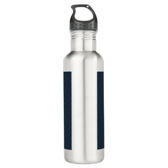 Classy Dark Blue Personalized Stainless Steel Water Bottle | Zazzle