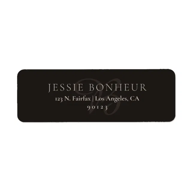 Classy Dark Brown Return Address Label | Zazzle