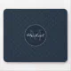 Classy Dark Navy Blue Custom Monogram Mouse Pad | Zazzle