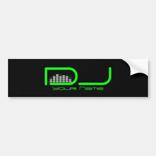 Classy DJ Bumper Sticker with Equalizer Design | Zazzle.com
