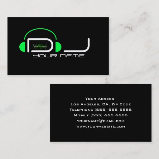 Classy DJ Business Card | Zazzle