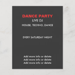Classy DJ Party Flyer | Zazzle