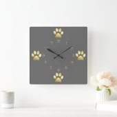 Classy Dog Paws Wall Clocks | Zazzle