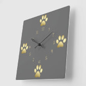 Classy Dog Paws Wall Clocks | Zazzle
