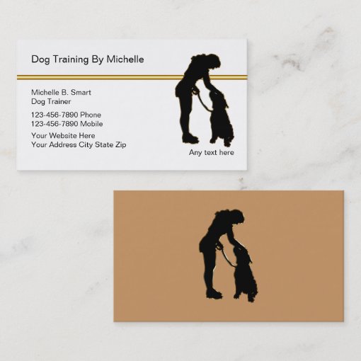 Classy Dog Trainer Business Cards | Zazzle