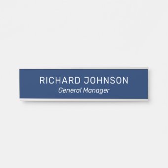 Classy Elegant Custom Name Title Employee Office Door Sign | Zazzle