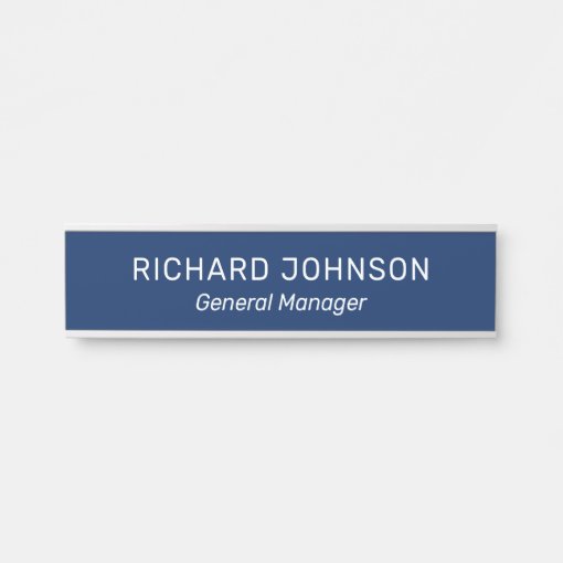 Classy Elegant Custom Name Title Employee Office Door Sign | Zazzle
