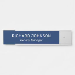 Classy Elegant Custom Name Title Employee Office Door Sign | Zazzle