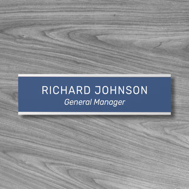 Classy Elegant Custom Name Title Employee Office Door Sign | Zazzle
