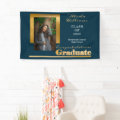 Classy Elegant Gold Text Graduate Photo Banner | Zazzle