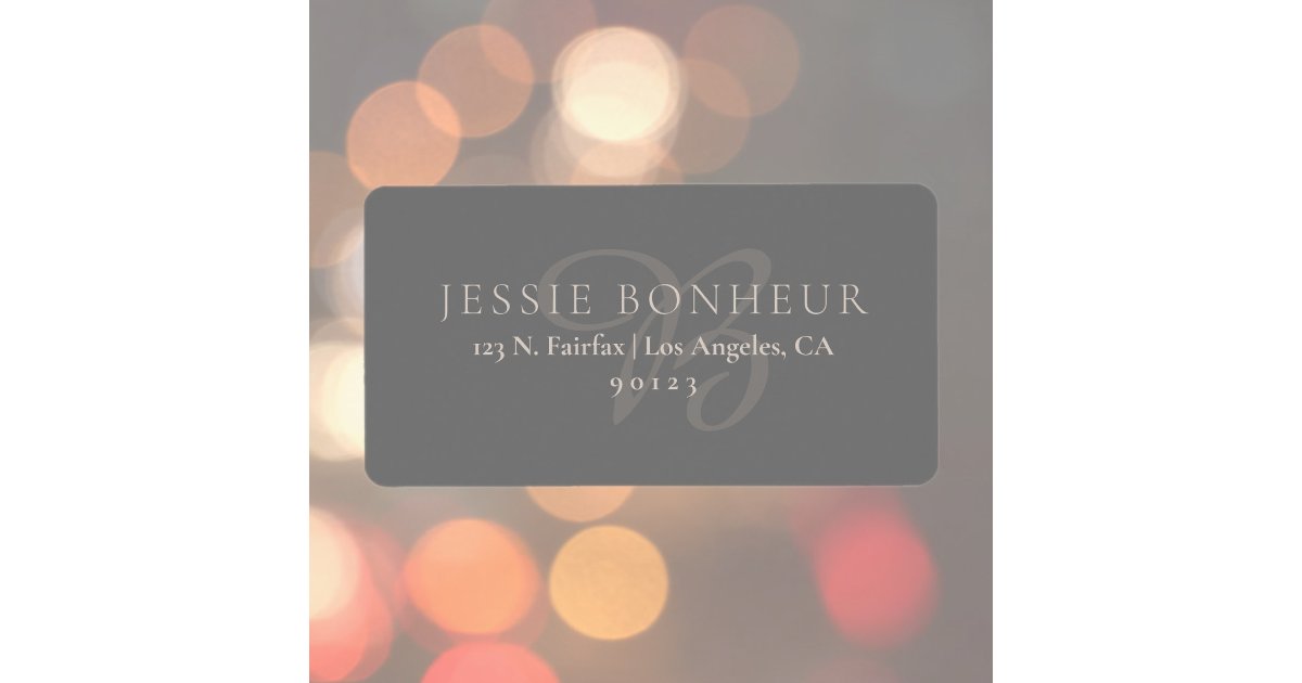 Classy Elegant Neutrals & Grey Return Address Label | Zazzle
