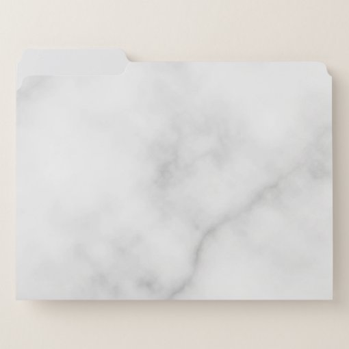Classy Elegant White Marble Pattern File Folder | Zazzle