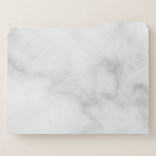 Classy Elegant White Marble Pattern File Folder | Zazzle