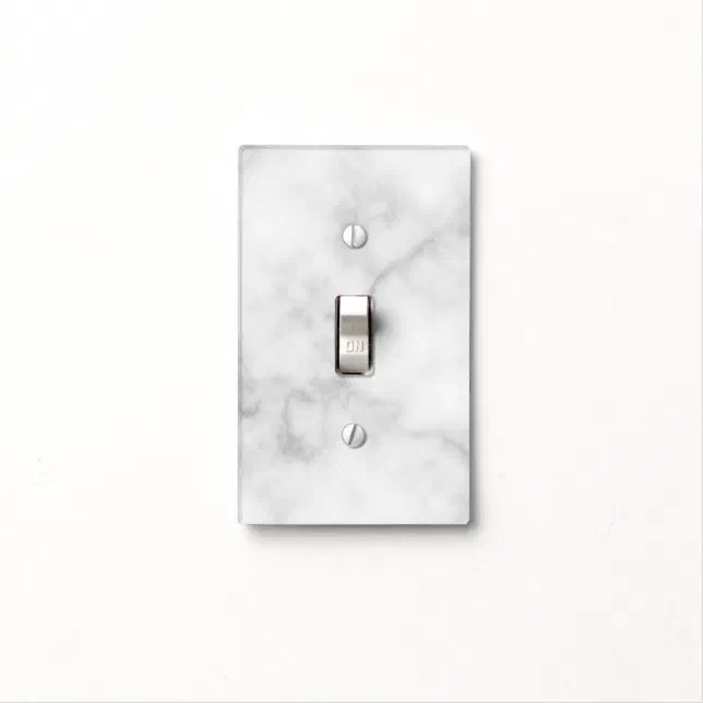 Classy Elegant White Marble Pattern Light Switch Cover | Zazzle