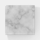 Classy Elegant White Marble Pattern Paperweight | Zazzle