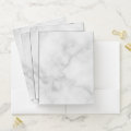 Classy Elegant White Marble Pattern Pocket Folder | Zazzle