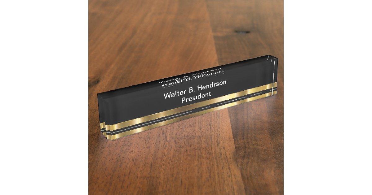 Classy Executive Desk Plaque Nameplate | Zazzle