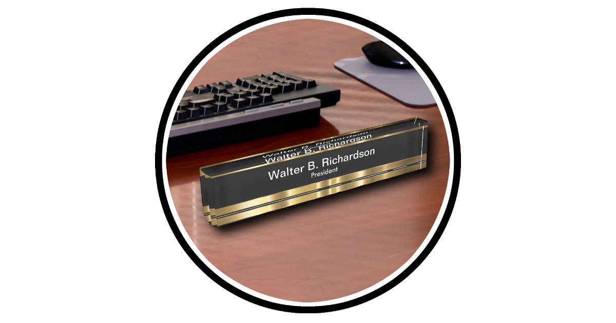 Classy Executive Gift iDea Nameplate | Zazzle