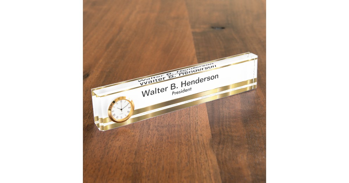 Classy Executive Gift Name Plaque Desk Name Plate | Zazzle