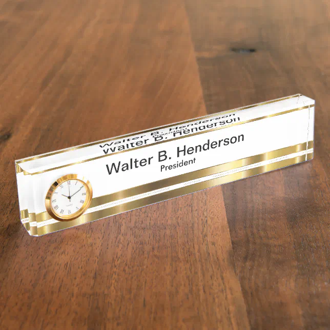 Classy Executive Gift Name Plaque Desk Name Plate | Zazzle