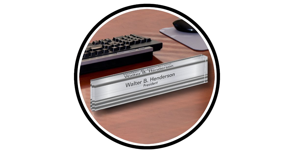 Classy Executive Gift Name Plaque Nameplate | Zazzle