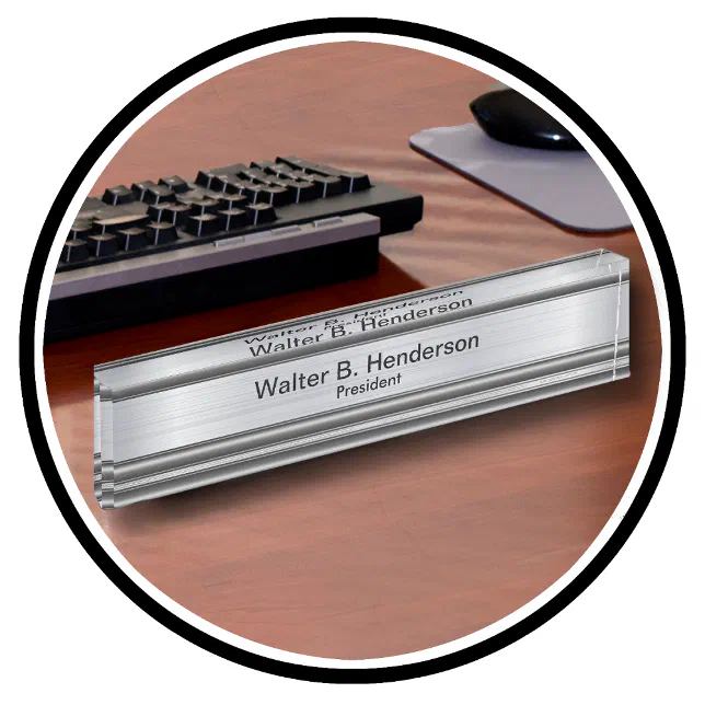 Classy Executive Gift Name Plaque Nameplate | Zazzle