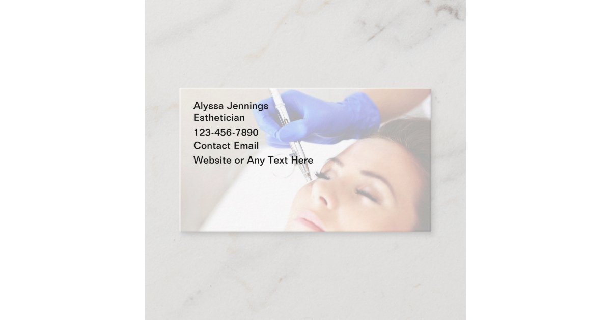 Classy Facial Esthetician Business Cards | Zazzle