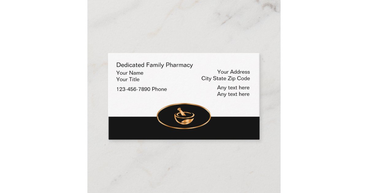 Classy Family Pharmacy Business Cards | Zazzle