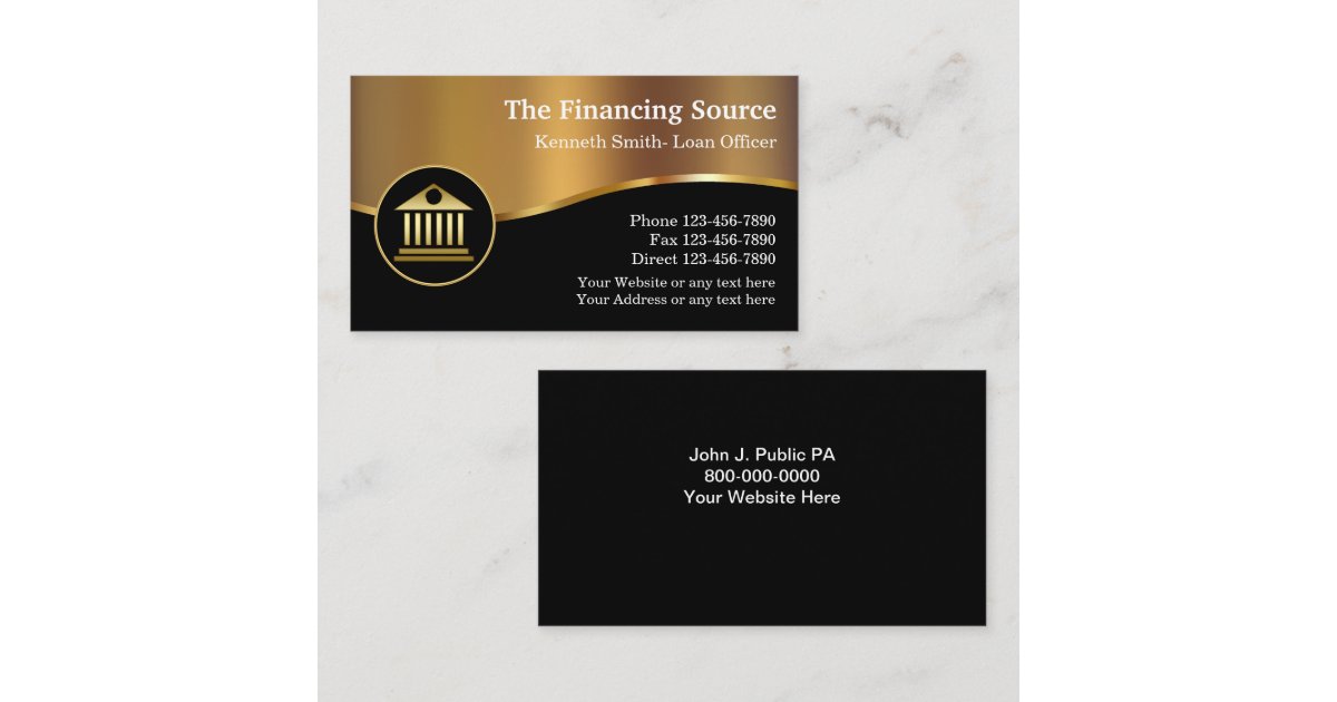Classy Financial Services Business Card | Zazzle