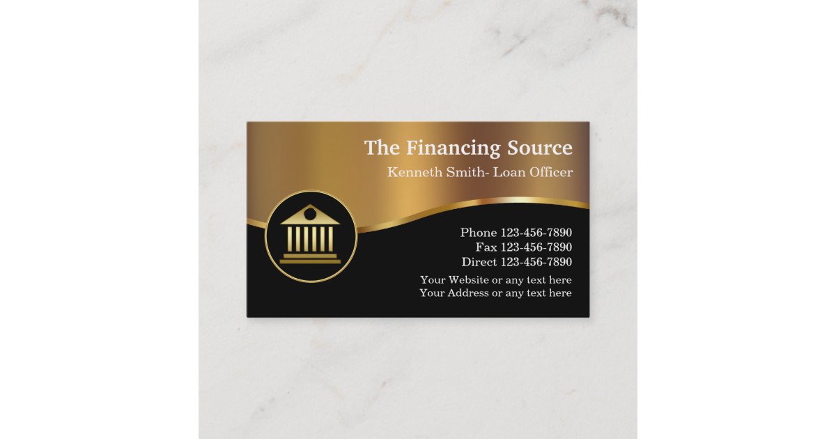 Classy Financial Services Business Card | Zazzle