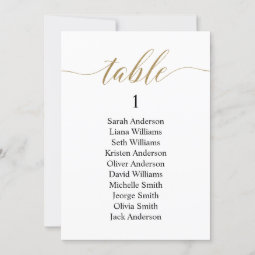 Classy Find Your Seat Wedding Seating Chart Card | Zazzle