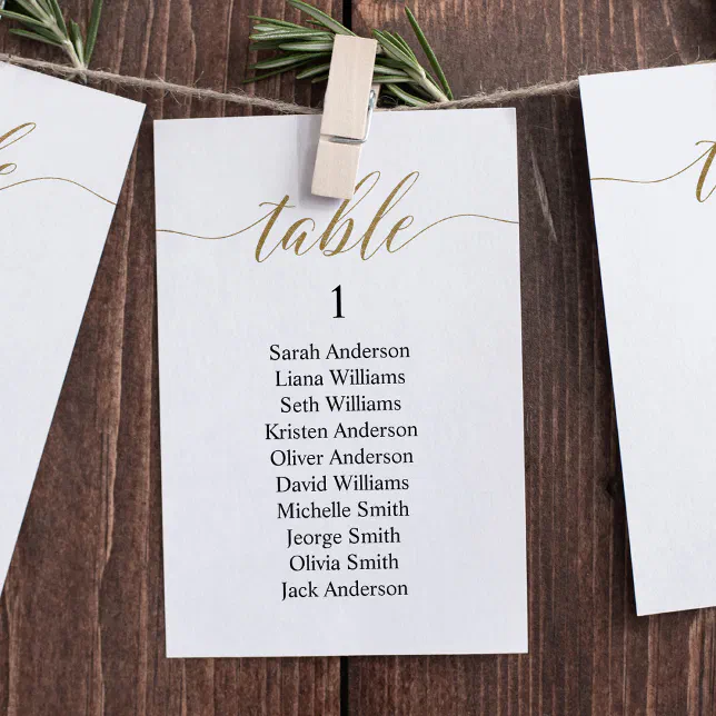 Classy Find Your Seat Wedding Seating Chart Card | Zazzle