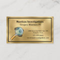 Classy Fingerprints Private Investigation Business Card | Zazzle