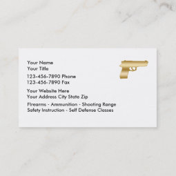 Classy Firearms Business Cards | Zazzle