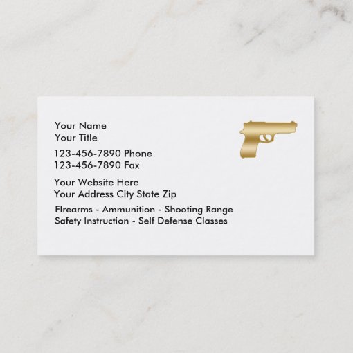 Classy Firearms Business Cards | Zazzle
