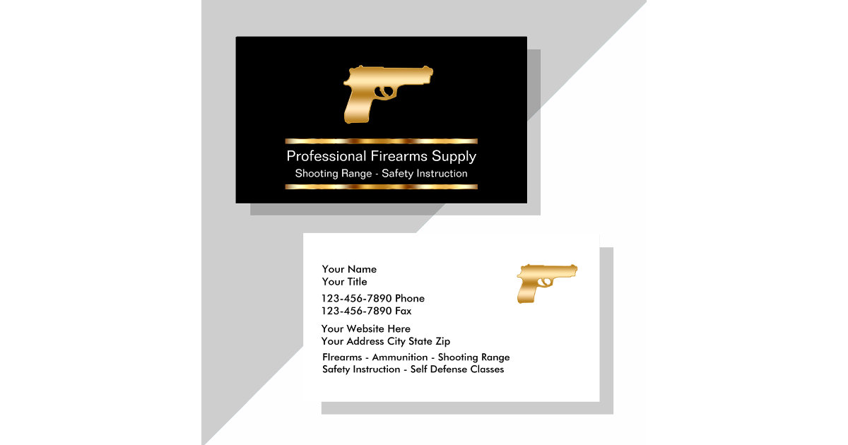 Classy Firearms Business Cards | Zazzle