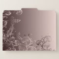 Classy Floral metallic rose gold File Folder | Zazzle