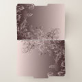 Classy Floral metallic rose gold File Folder | Zazzle