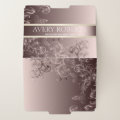 Classy Floral metallic rose gold File Folder | Zazzle
