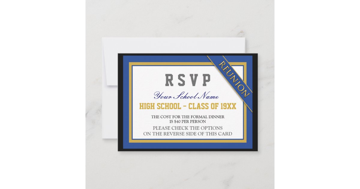 Classy Formal Class Reunion RSVP | Zazzle