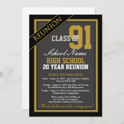Classy Formal High School Reunion Invitation | Zazzle