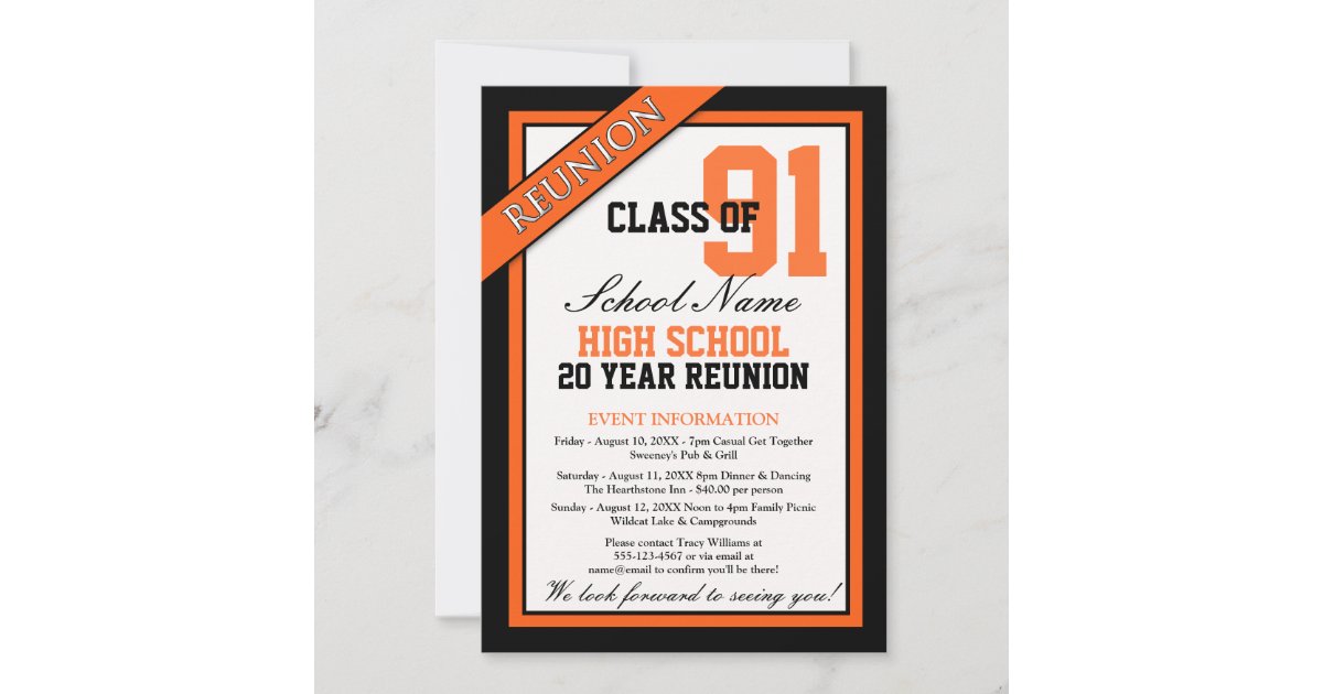 Classy Formal High School Reunion Invitation | Zazzle.com