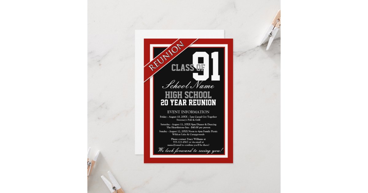 Classy Formal High School Reunion Invitation | Zazzle
