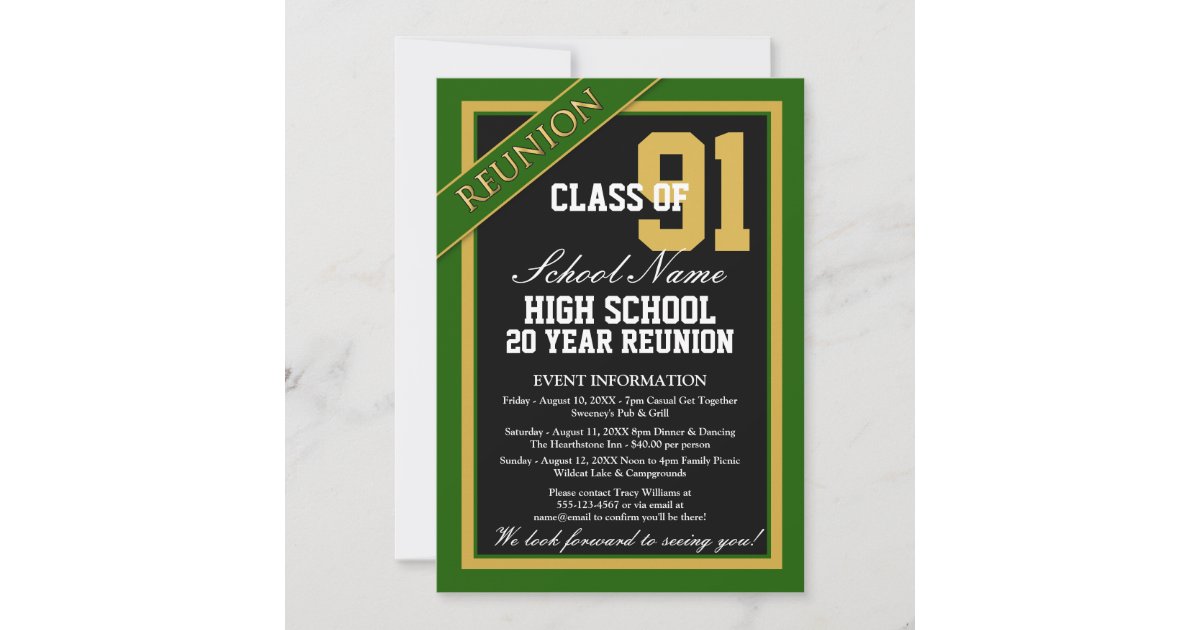 Classy Formal High School Reunion Invitation | Zazzle