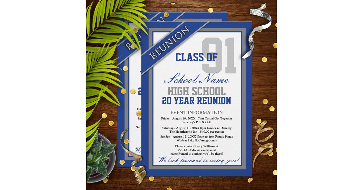 Classy Formal High School Reunion Invitation | Zazzle