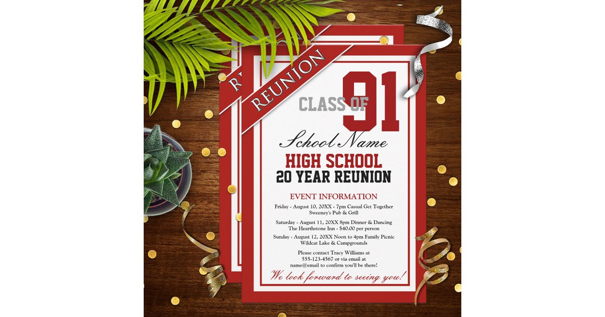 Classy Formal High School Reunion Invitation | Zazzle