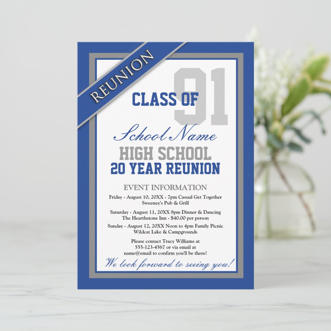 Classy Formal High School Reunion Invitation | Zazzle