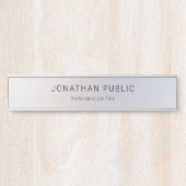 Classy Glamorous Silver Template Elegant Modern Door Sign | Zazzle