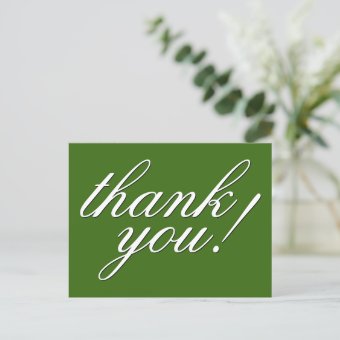 Classy, Glamorous "thank you!" Postcard | Zazzle