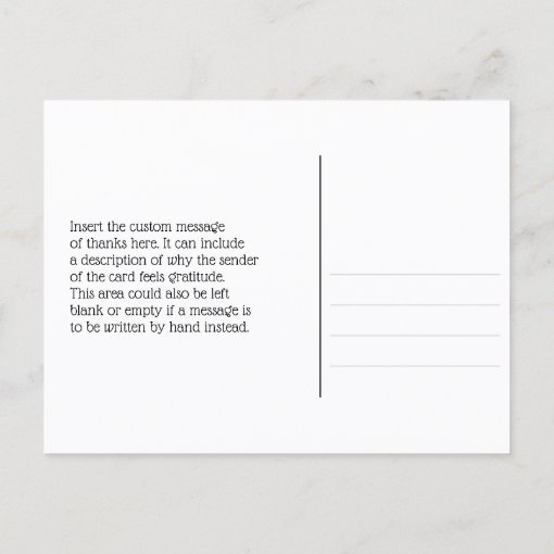 Classy, Glamorous "thank you!" Postcard | Zazzle